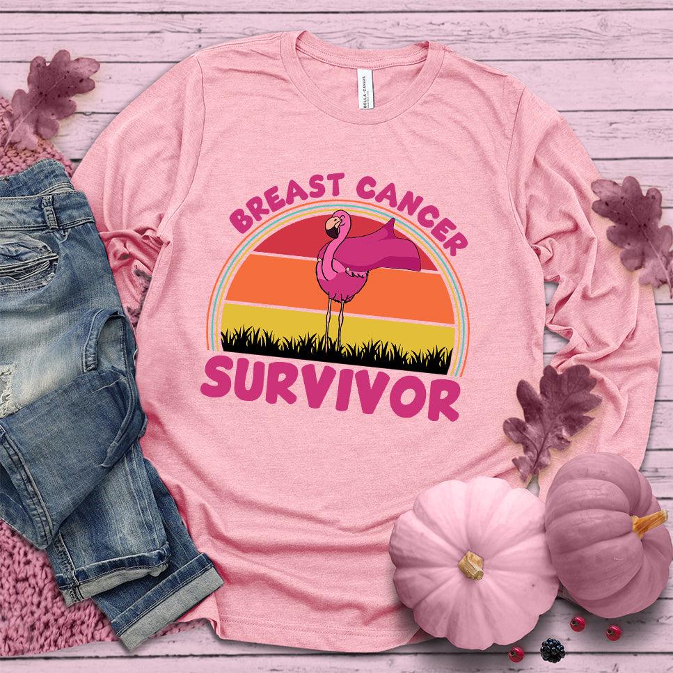Breast Cancer Survivor Flamingo Colored Edition Long Sleeves – Brooke ...